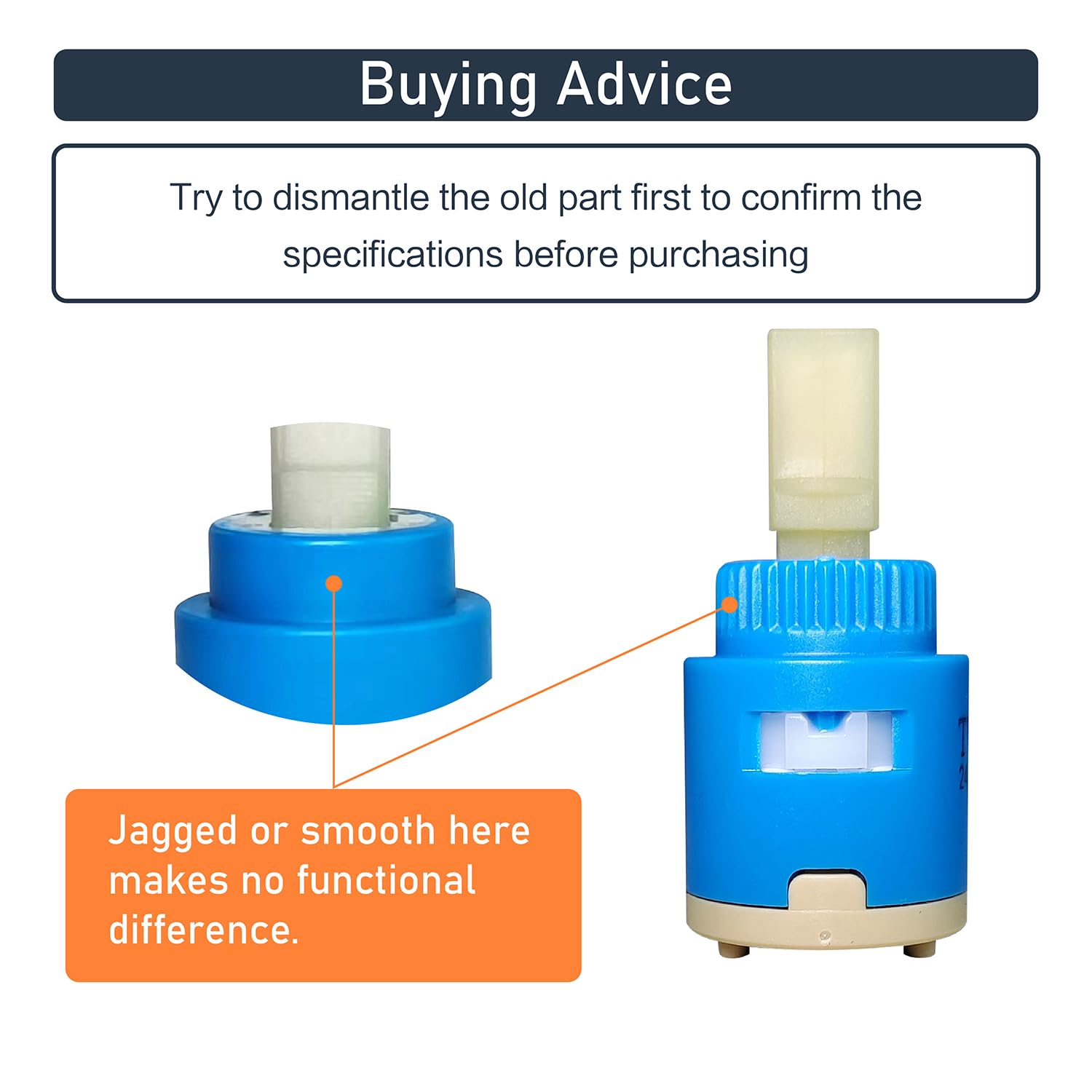 25mm ceramic faucet cartridge, Aimcertrigde 25mm Faucet Cartridge Ceramic Disc Cartridge Replacement for Single Handle Kitchen Basin and Shower Faucets