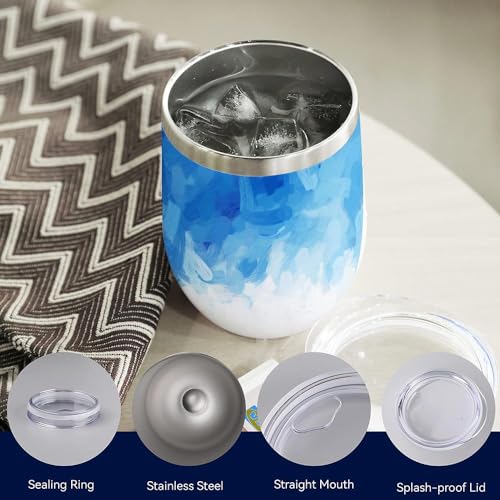 silichee 12 Oz Stainless Steel Tumbler Stanley Cup with Lid Abstract Painted Background Insulated Tumblers Vacuum Coffee Mugs for Hot and Cold Coffee,Wine,Drinks
