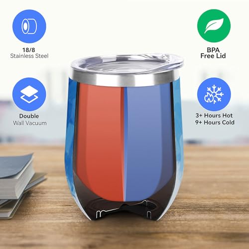 silichee 12 Oz Stainless Steel Tumbler Stanley Cup with Lid Abstract Painted Background Insulated Tumblers Vacuum Coffee Mugs for Hot and Cold Coffee,Wine,Drinks