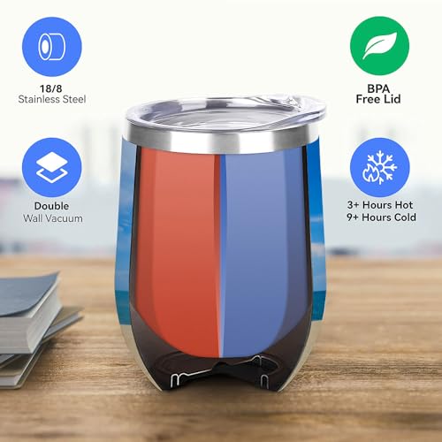 silichee 12 Oz Stainless Steel Tumbler Stanley Cup with Lid Beautiful Beach Tropical Sea Cloudy Blue Sky Insulated Tumblers Vacuum Coffee Mugs for Hot and Cold Drinks,Wine,Coffee