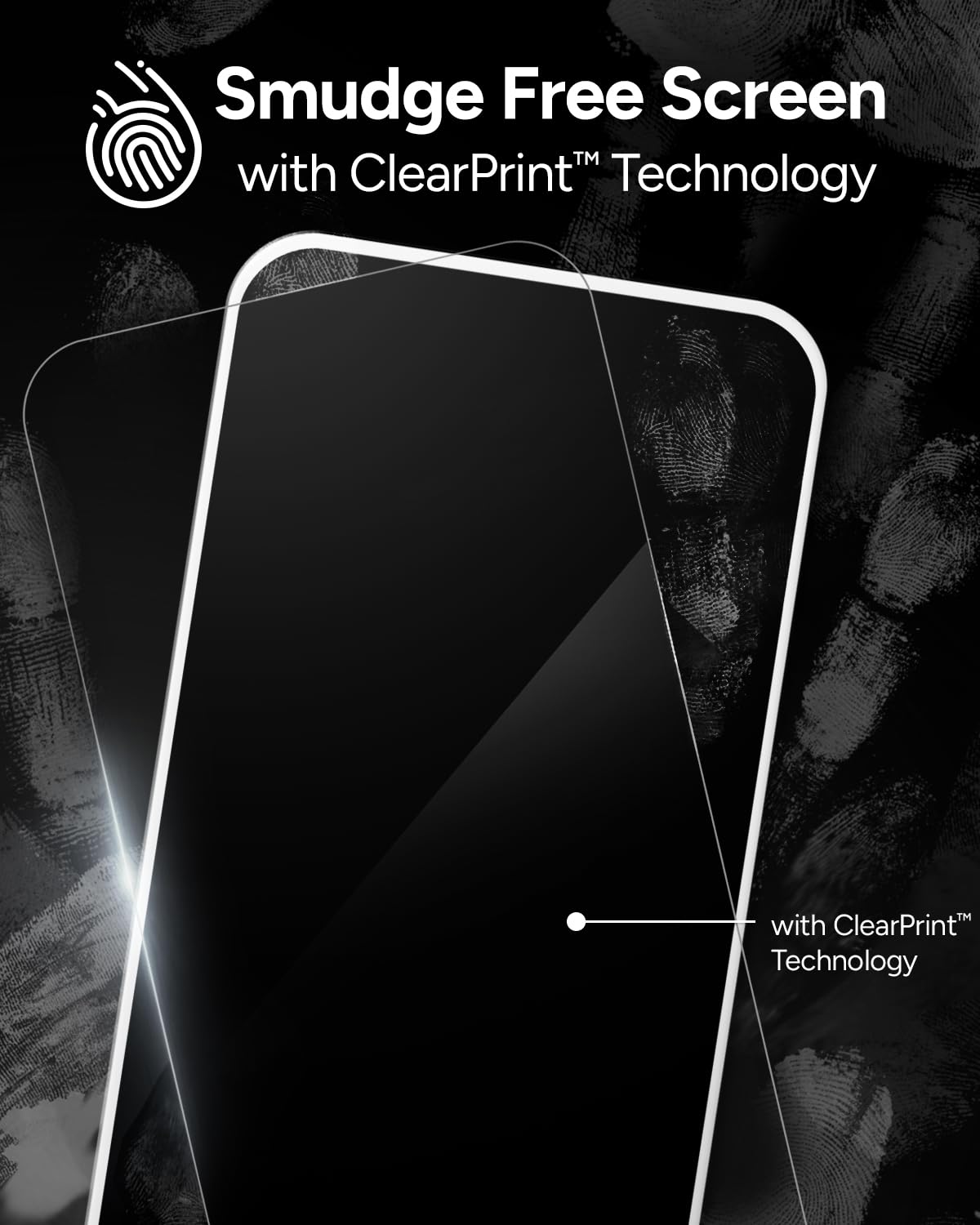 ZAGG Glass+ Screen Protector for iPhone 16 Pro β 3X Stronger Tempered Glass with Reinforced Edges, Scratch & Smudge Resistant, InvisibleShield, Easy Installation