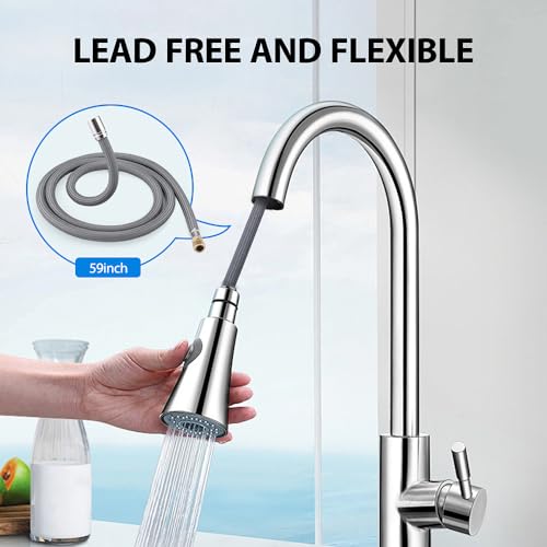 Kitchen Faucet Replacement Hose Compatible with American Standard M922367-007220A, 59-Inch Pull Down Spray Hose (M922367-007220A faucet hose)
