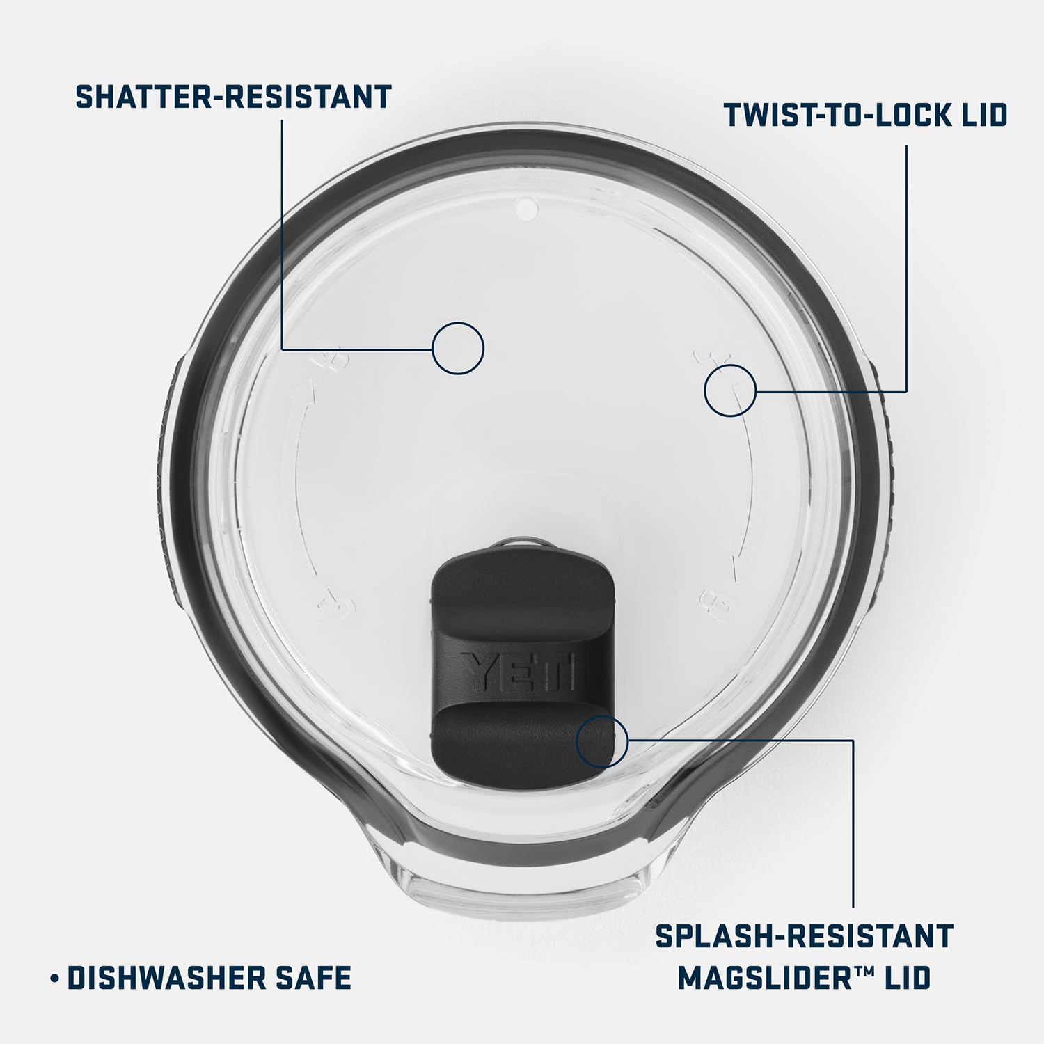 YETI Rambler 34 oz Twist-To-Lock MagSlider Accessory Lid, Fits 34 oz French Press Pitcher (Lid Only)