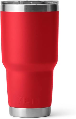 YETI Rambler, Stainless Steel Vacuum Insulated Tumbler with Magslider Lid, Rescue Red, 30oz (887ml)