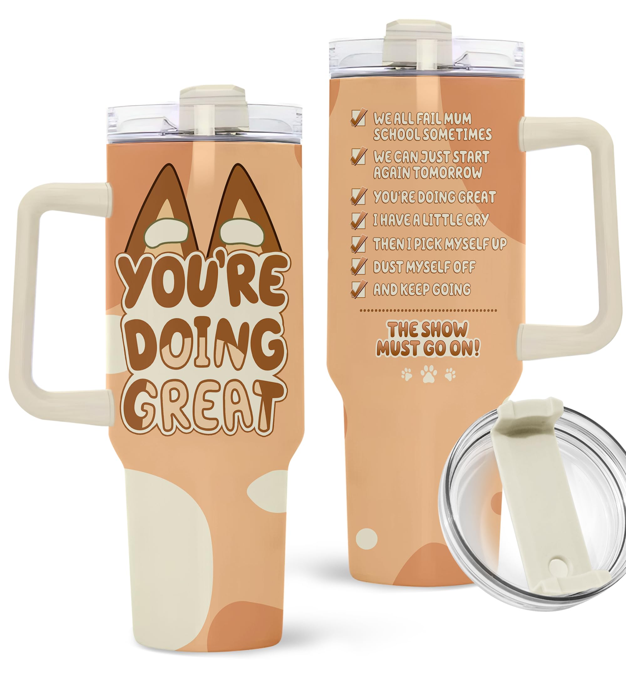 MARSANA Mom Tumbler - Gifts for Mom - Mother Coffee Mug - You're Doing Great 40Oz