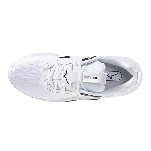 Mizuno Wave Stealth Neo 2 Unisex Volleyball Shoe, White/Black, 7.5 US Men