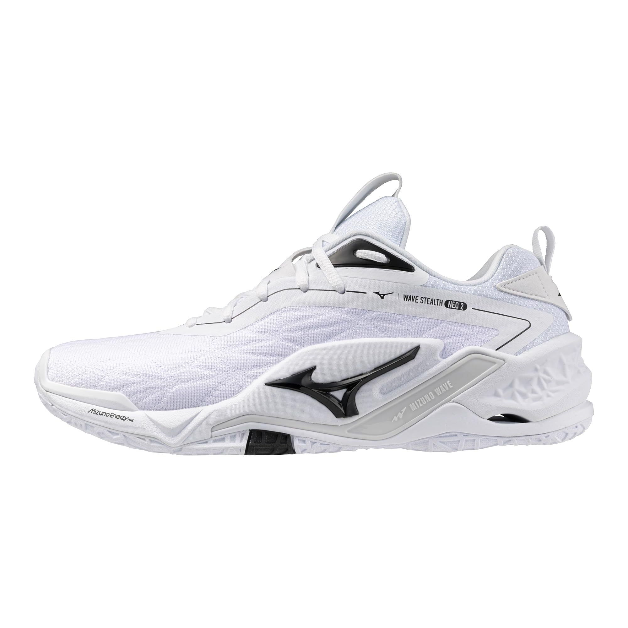 Mizuno Wave Stealth Neo 2 Unisex Volleyball Shoe, White/Black, 7.5 US Men