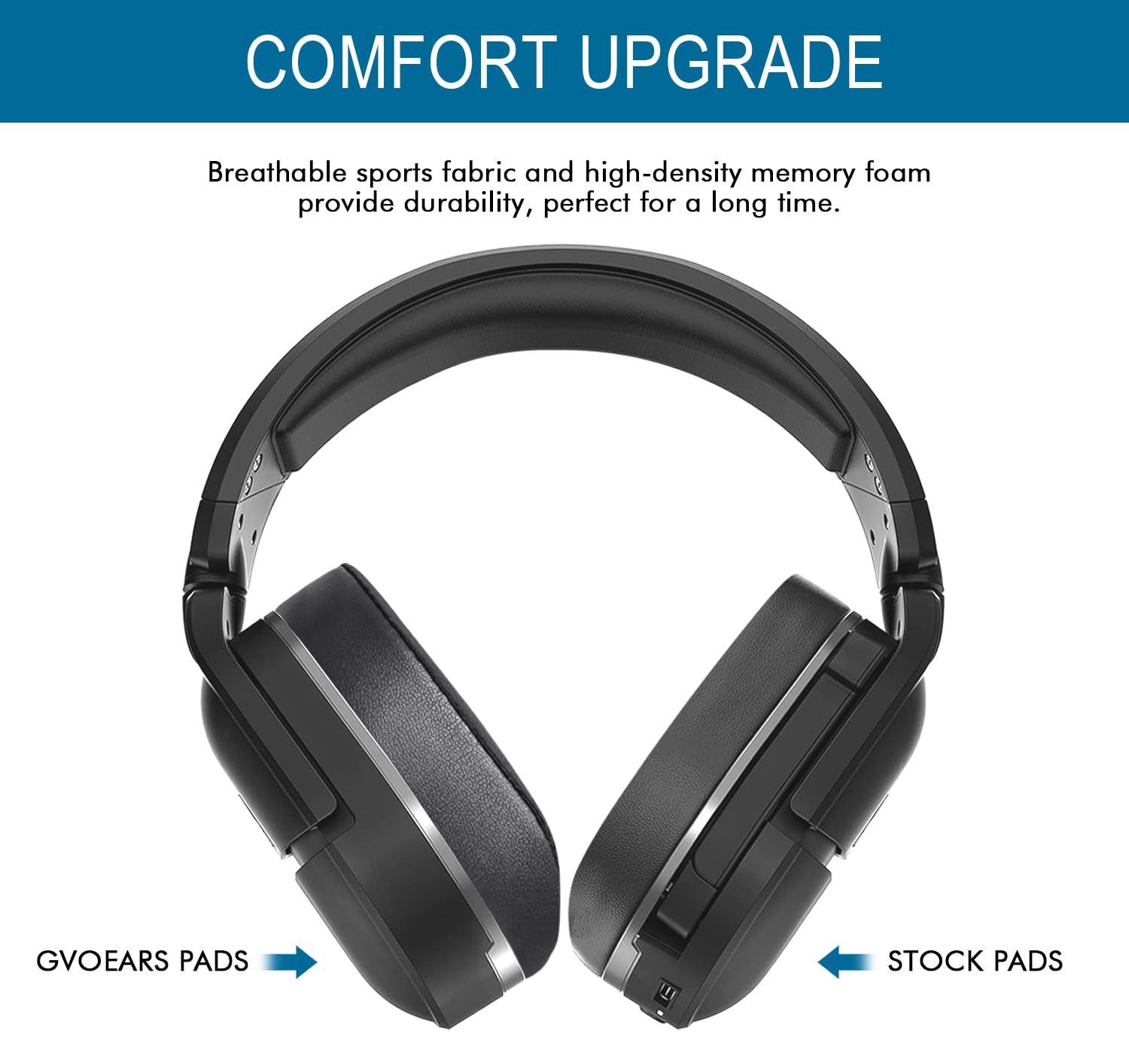 Cooling Gel Ear Pads for Turtle Beach Stealth 700 Gen 2 / Stealth 700 Gen 2 MAX Wireless Gaming Headset, GVOEARS Replacement Cushions with Ice Silk Fabric, Thickness & Sound Isolation - Black