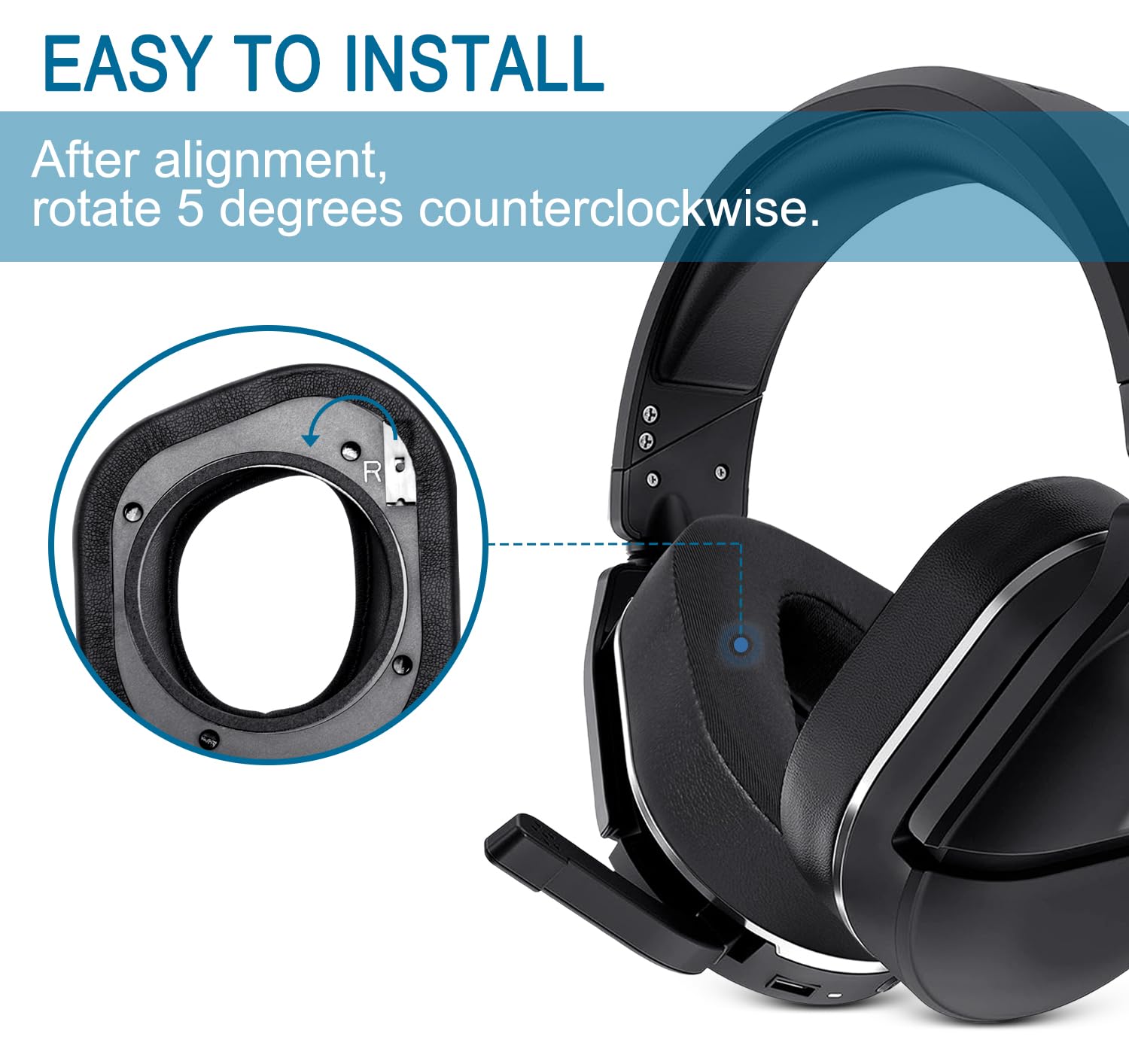 Cooling Gel Ear Pads for Turtle Beach Stealth 700 Gen 2 / Stealth 700 Gen 2 MAX Wireless Gaming Headset, GVOEARS Replacement Cushions with Ice Silk Fabric, Thickness & Sound Isolation - Black