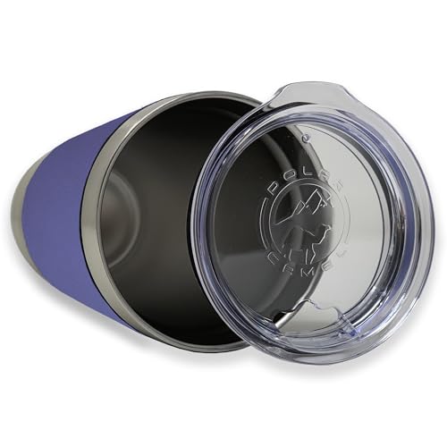 LaserGram 20oz Vacuum Insulated Tumbler Mug, Compass Rose, Personalized Engraving Included (Faux Leather, Dark Purple)