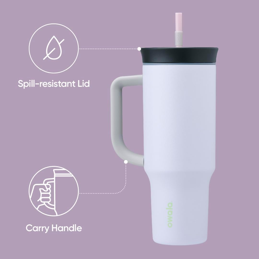 Owala 40oz Tumbler and 32oz Water Bottle Bundle with Insulated Stainless Steel, Spill Resistant Lids, Straws, and Double Wall Insulation