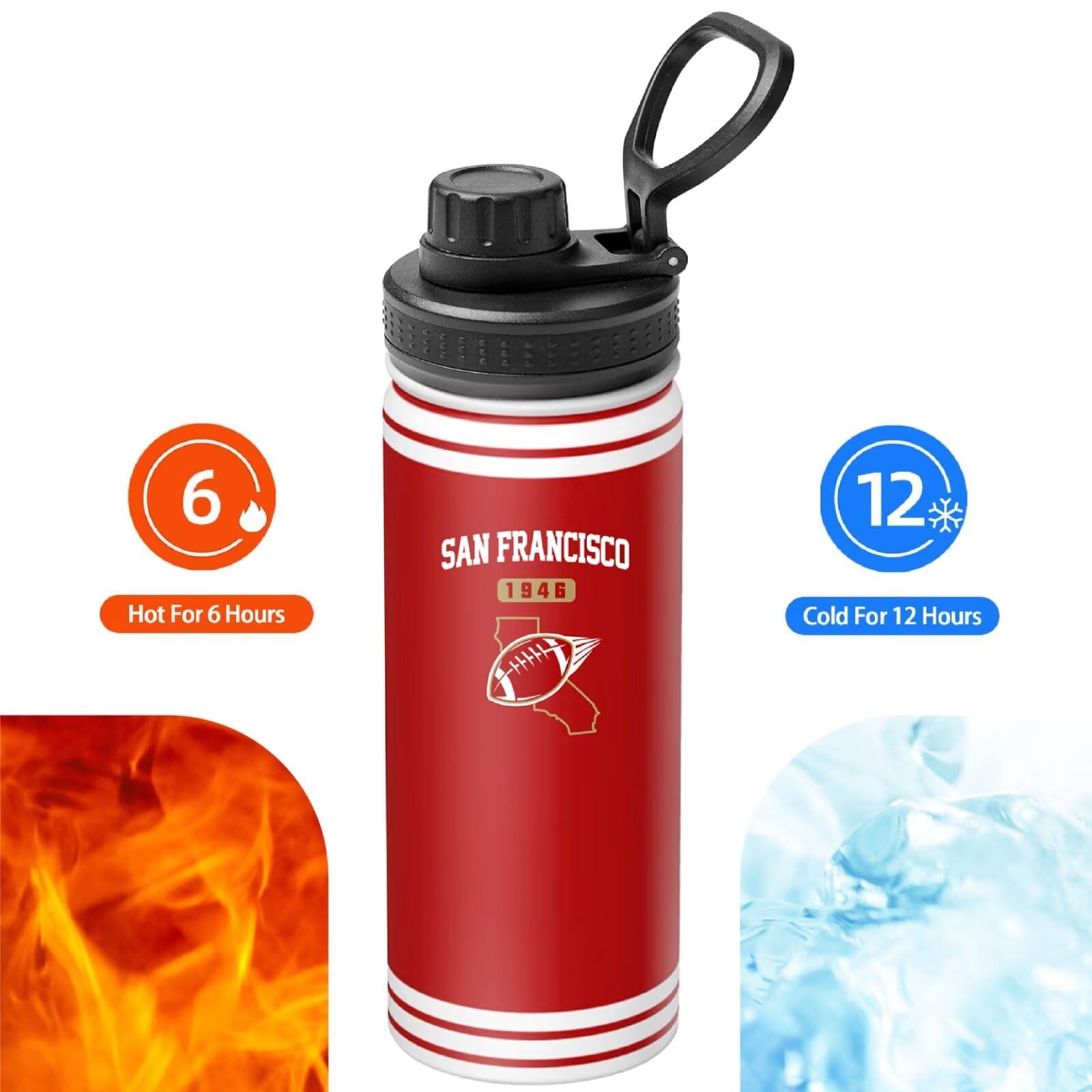 ANTKING San Francisco Tumbler Travel Mug Coffee Cup Custom Name Number Gifts for Men Women Youth