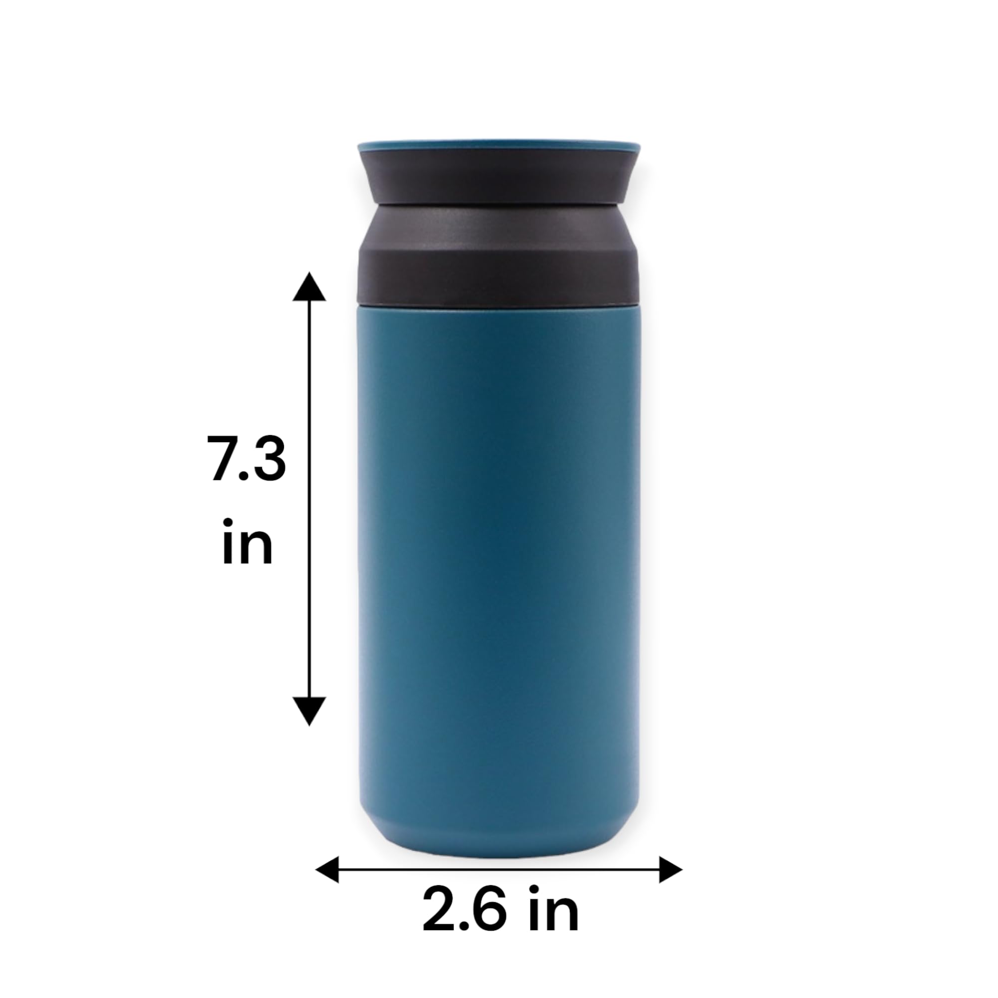 Generic Japanese Style Travel Tumbler Vacuum Insulated Thermos (Blue) 450 ML (15.2 oz), Medium