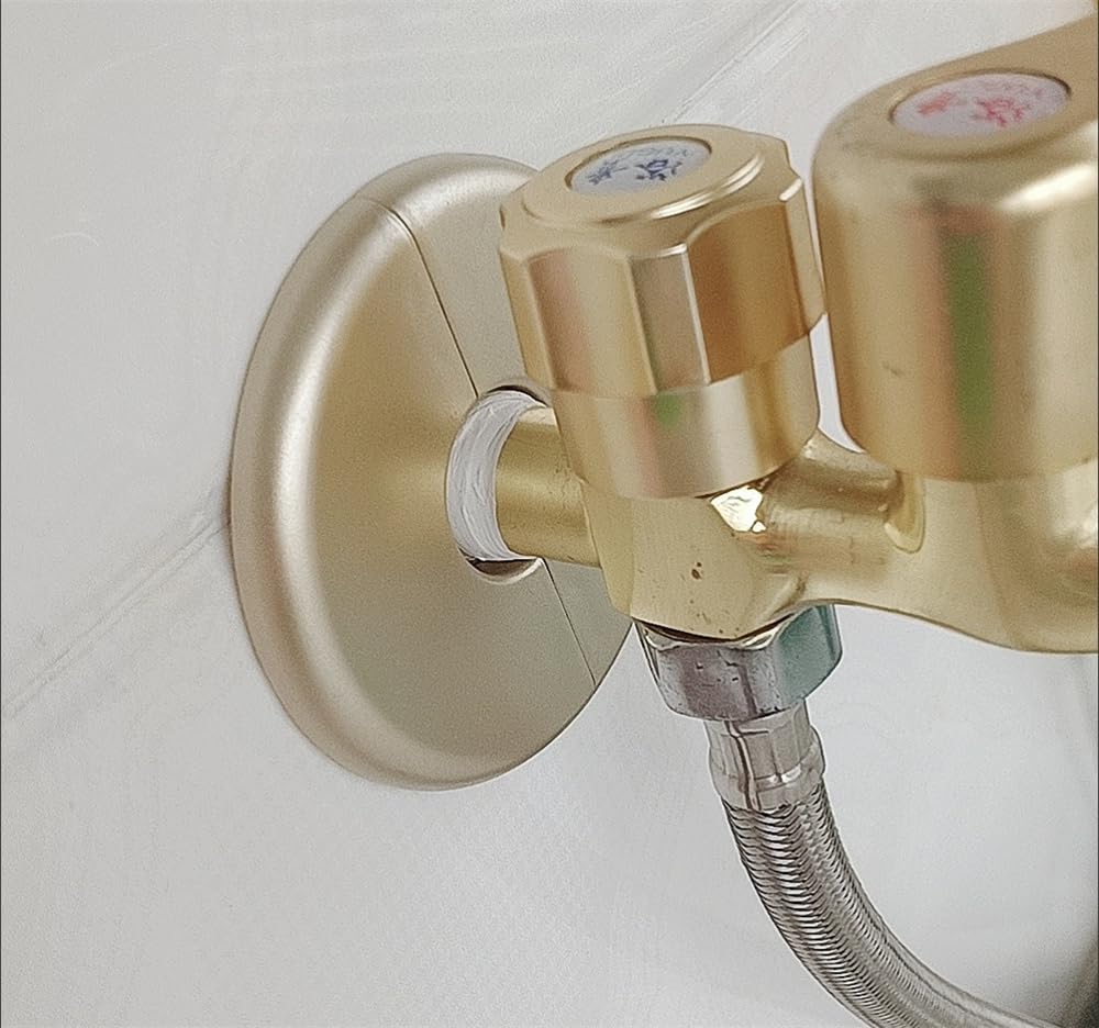 2 Pcs Wall Split Flange Self-Adhesive tape Round Escutcheon Various pipes Plate Cover for Water Pipe Faucet Decoration Accessories (26mm/1.04in)