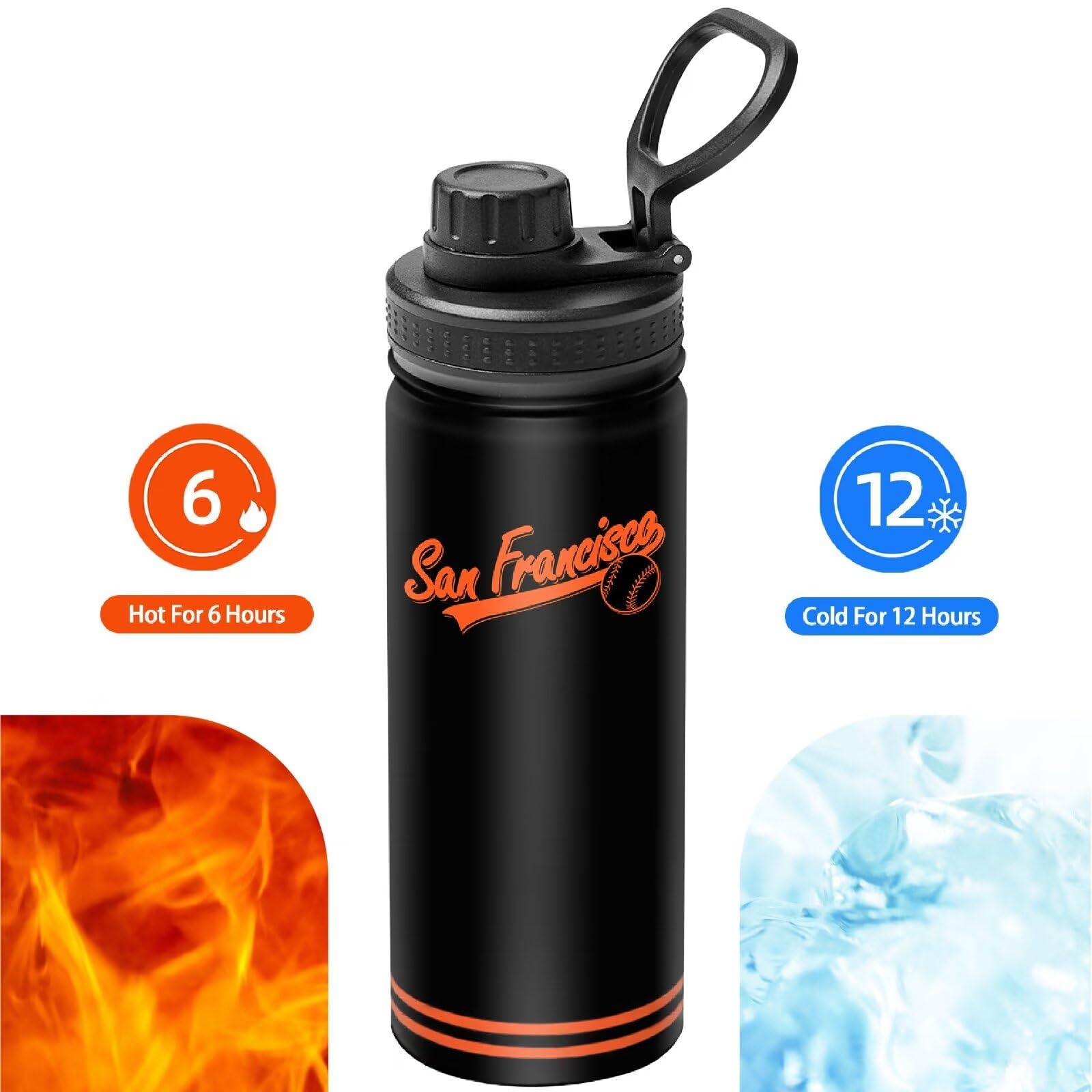 ANTKING San Francisco Tumbler Travel Mug Coffee Cup Custom Name Number for Men Women Youth Gifts