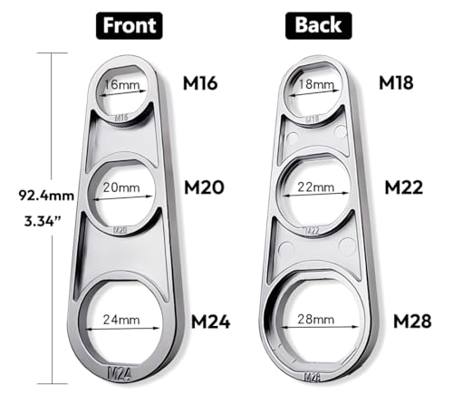 Saipe 2pcs Faucet Aerator Removal Wrench Tool, Multi-Use Faucet Aerator Key 6 Sizes 16/18/20/22/24/28mm Sink Aerator Wrenches for Kitchen Bathroom Faucet Parts