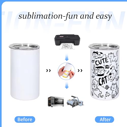 Icesip 30 Pack 12 OZ Sublimation Tumblers Blanks, Bulk Tumbler Blank for Sublimation Cups with Lids and Straws, Stainless Steel Double Wall Insulated Straight