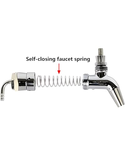 4-Pack Self-Closing Springs for Intertap Forward Sealing Beer Faucets Compatible with Nukatap and Perlick Self-Closing Faucets