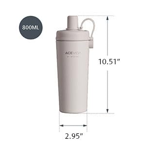 ACEVIDA 28oz Stainless Steel Double Insulated Tumbler with Ceramic Coating Inside, Magnet Design to Attract the Lid, Leakproof, Silicone Top Straw, Silicone Carry Loop, Fit in Cup Holder (Peach)