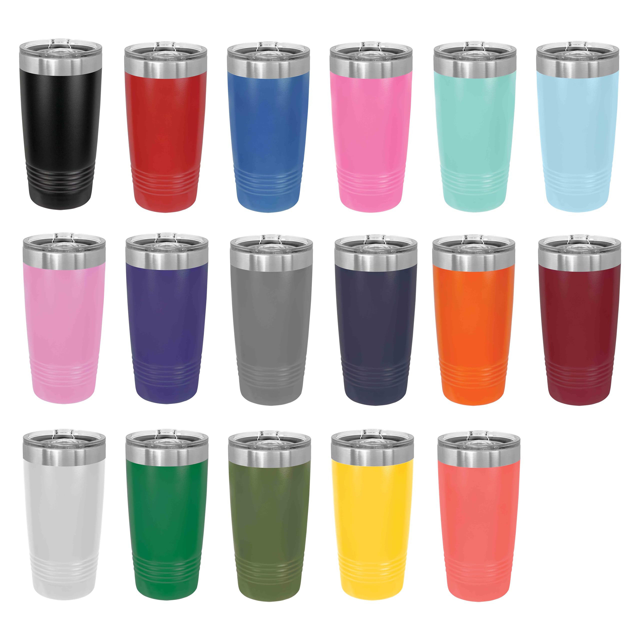 Generic Personalized Tumbler with Slide Lid- Customize Text or Logo-20oz Insulated Cup (Pink)