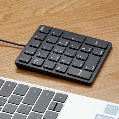 Levieny Wired Numeric Keypad for Laptop - 26 Keys USB Number Pad, Mini Slim External Magicforce Accounting Keypad for Desktop Computer PC, Surface Pro Notebook