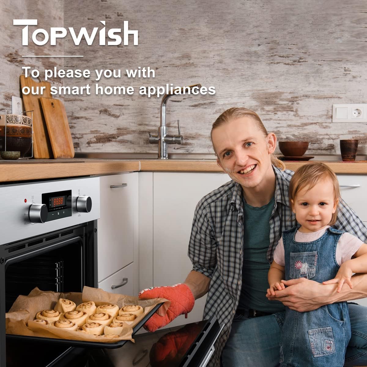 24" Single Wall Oven, 2.3 Cu.ft. Built-in Electric Wall Oven 9 Cooking Functions, Convection Wall Oven with Sensitive Touch Control, Timer, Stainless Steel Finish, For Kitchen, ETL Certified