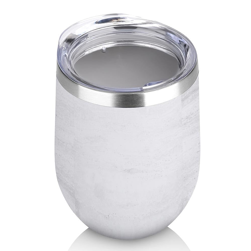 silichee 20 Oz Stainless Steel Wine Tumbler with Lid Gray Neutral Background Ornament Arabesque Greeting Card Wedding Insulated Tumblers Vacuum Coffee Mugs for Hot and Cold Wine,Drinks,Coffee