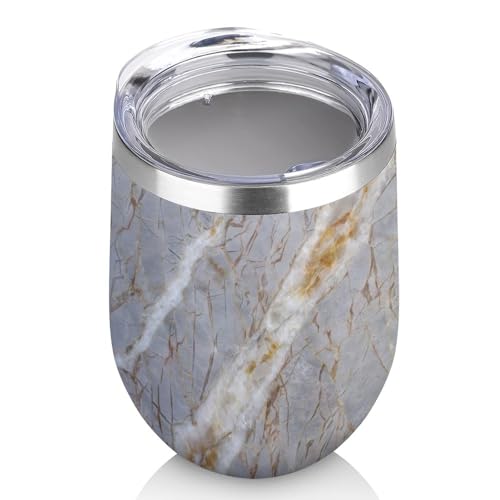 silichee 20 Oz Stainless Steel Coffee Travel Mug with Lid Golden Violet Yellow Brown Floral Ornament in Style Insulated Tumblers Vacuum Coffee Mugs for Hot and Cold Wine,Drinks,Coffee