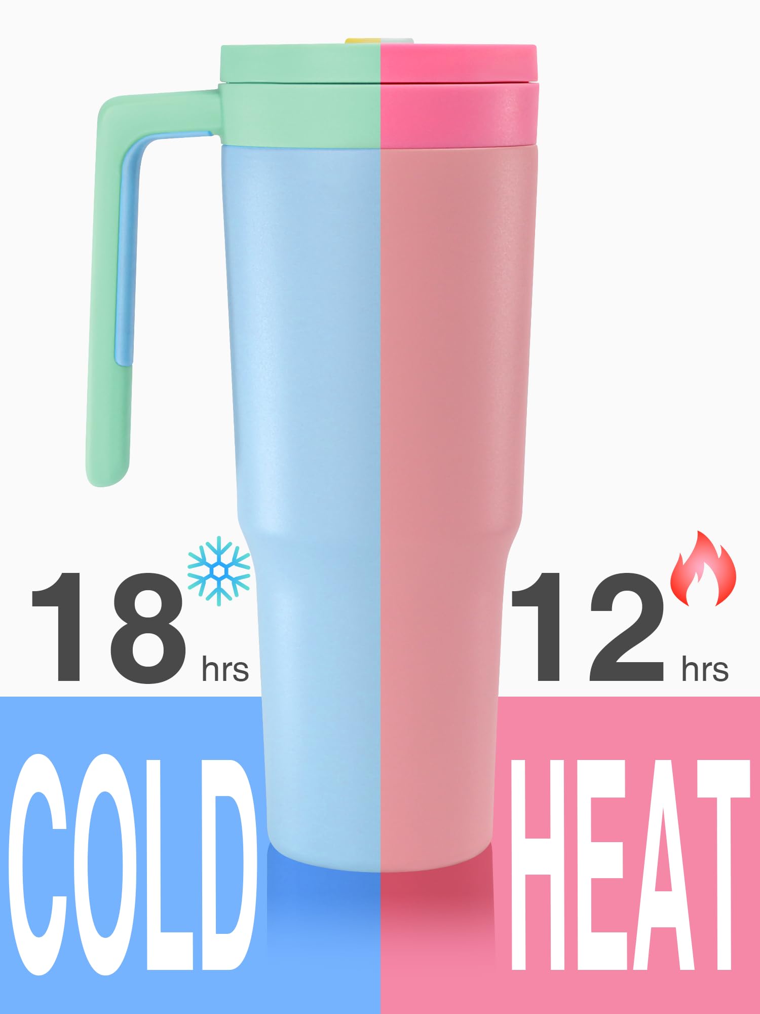 Raki Venus 40 oz Tumbler with Lid and Straw Double-wall Vacuum Water Bottle with Straw Spill Proof Insulated Water Bottle Stainless Steel Cup-holder Friendly Fruit Infusing Bottle Non BPA