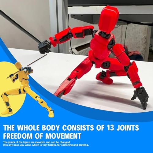 MerryXD 6 Pack Assembly Completed T13 Action Figure,Dummy Nova Titan Lucky 13 Action Figure 3D Printed Multi-Jointed Movable Toy