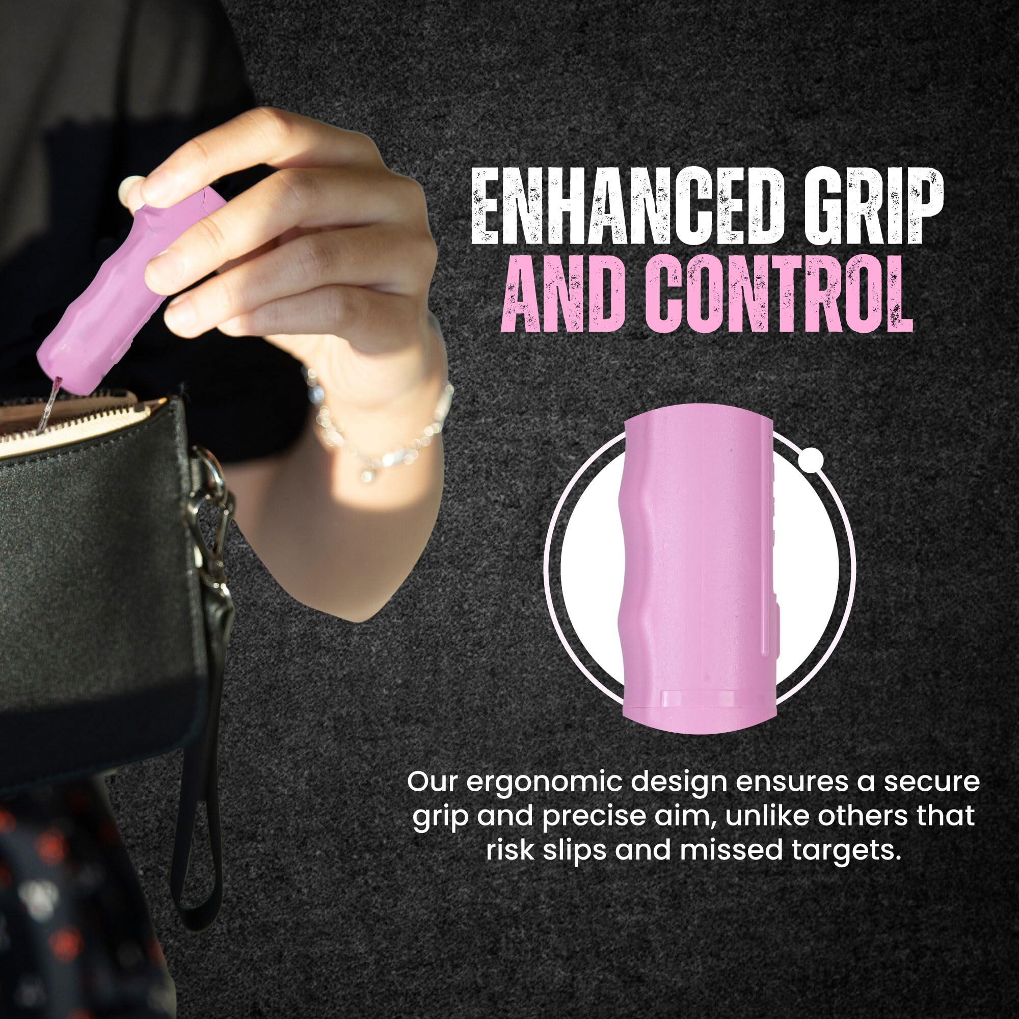 Police Magnum Personal Safety Alarm & Pepper Spray Combo Self Defense Pack for Women- Loud 135db Siren with Light & Max Strength Flip Top Pepper Spray Protection (Pink)