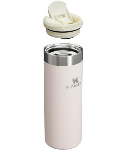 Stanley AeroLight Transit Bottle 16 oz | Locking Drink Through Lid | Leak Resistant Water Bottle or Coffee Travel Mug | Lightweight Insulated Stainless Steel | BPA-Free | Rose Quartz