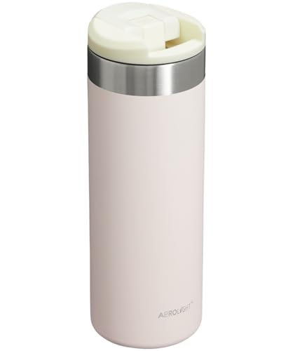 Stanley AeroLight Transit Bottle 16 oz | Locking Drink Through Lid | Leak Resistant Water Bottle or Coffee Travel Mug | Lightweight Insulated Stainless Steel | BPA-Free | Rose Quartz