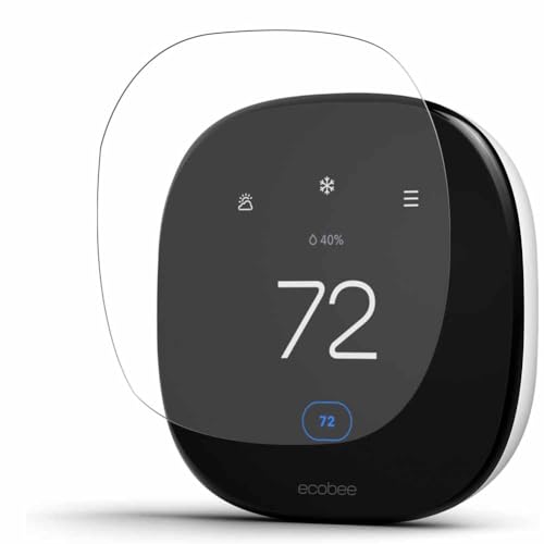 [3 Pack] Synvy Screen Protector Film, compatible with ecobee New Smart Thermostat Enhanced Guard Sticker [ Not Tempered Glass Protectors ], Transparent