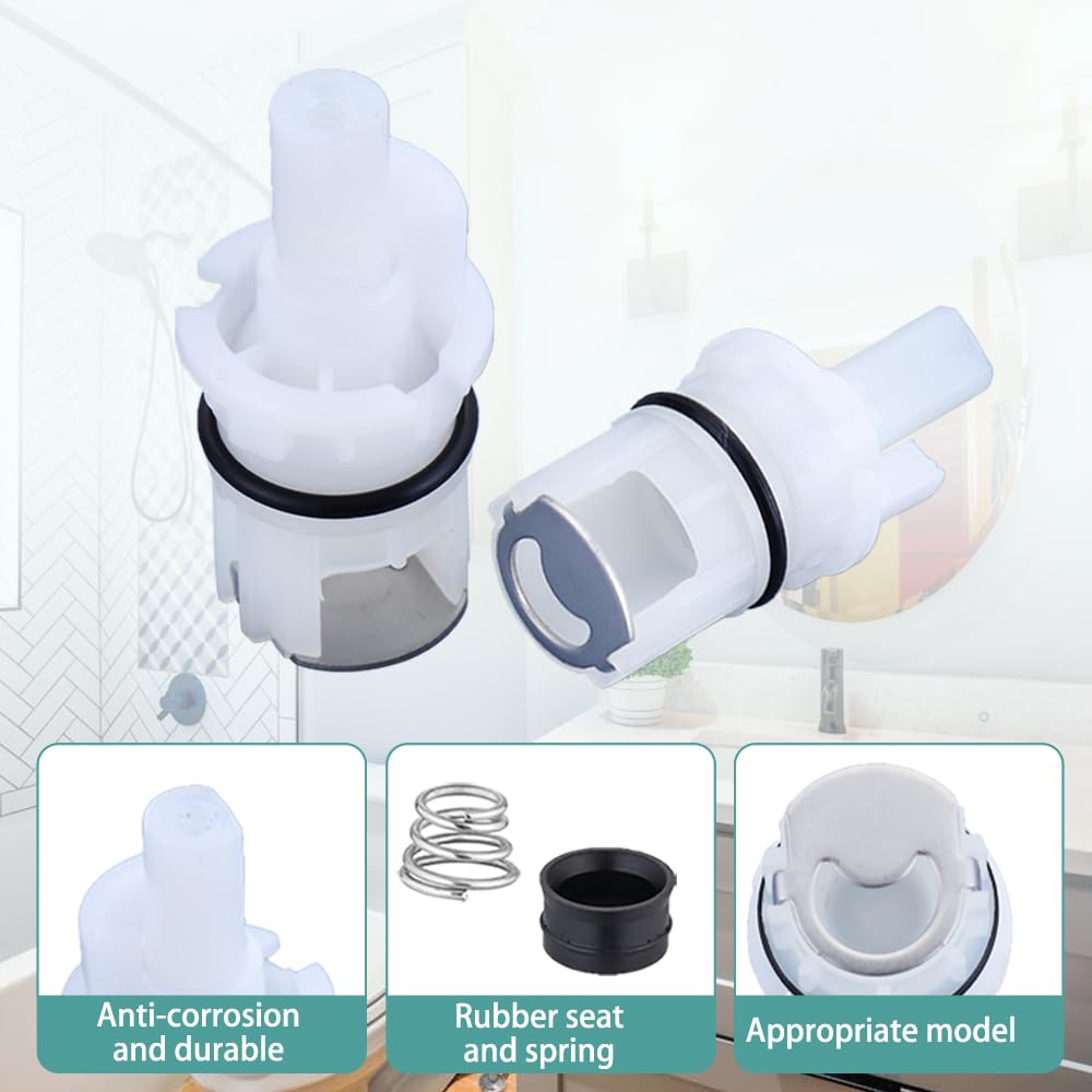 RP25513 Faucet Stem Assembly Parts Replacement Kit for Various Two Handle Faucet Repair Kit, Includes RP24096 Cartridge RP4993 Seat and Spring RP24097 Turn Stop1/4 (4pcs)