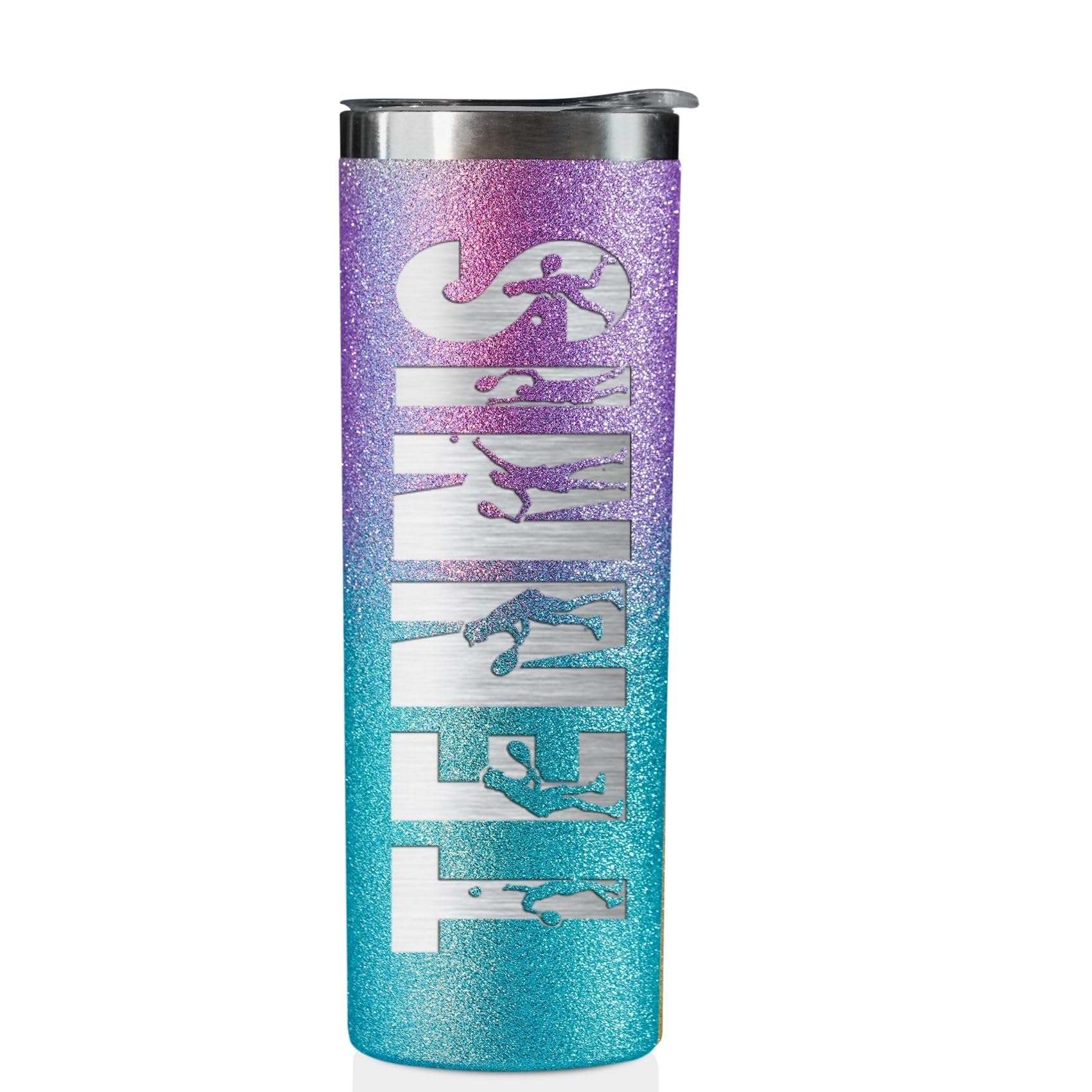 Onebttl Tennis Gifts for Women, Tennis Lovers, Tennis-Themed 20oz Stainless Steel Tumbler, Perfect for Men, Women, Girls, Tennis Players, Coach, Daughter, Coworker - Glitter