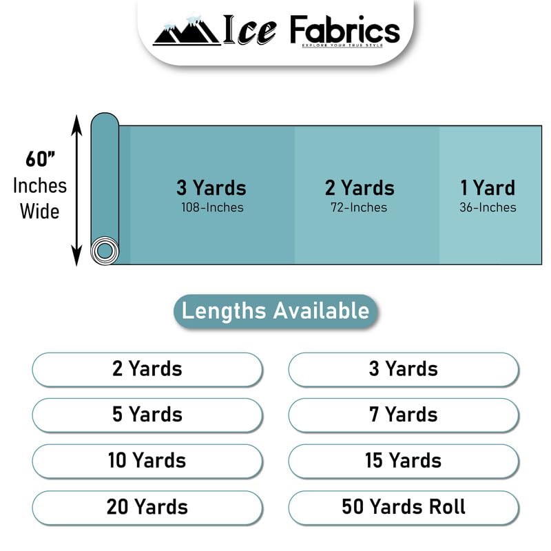 Ice Fabrics Cotton Polyester Broadcloth Fabric by The Yard - 60" Wide Soft & Breathable Broadcloth Fabric for Sewing - Perfect for Apparel, Bedding, Curtains and More - Black - 2 Yards