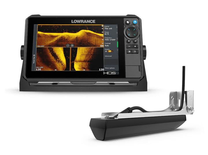 Lowrance HDS PRO 9 Inch Fish Finder/Chart Plotter with ActiveImaging 3-in-1 Transducer with Smartphone Integration, Black (Renewed)