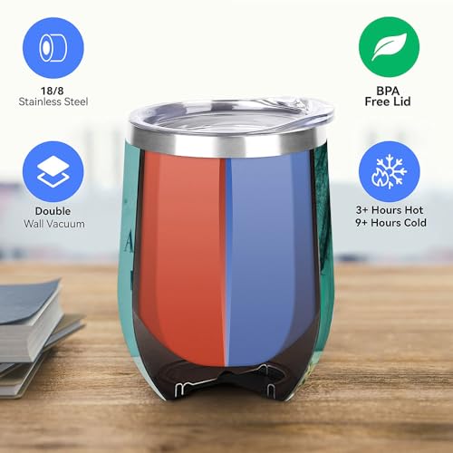 silichee 20 Oz Stainless Steel Wine Tumbler with Lid Pumpkin Jack Lantern Message O Insulated Tumblers Vacuum Coffee Mugs for Hot and Cold Drinks,Coffee,Wine
