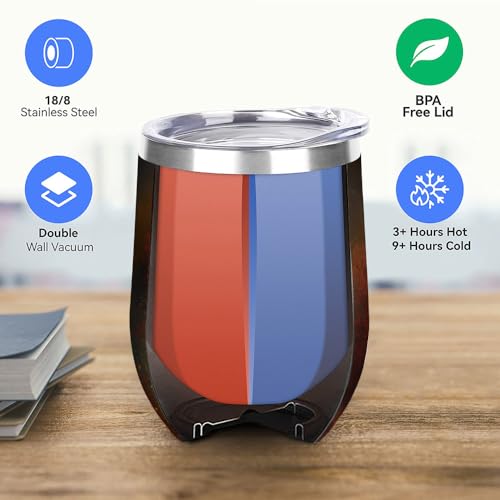 silichee 20 Oz Stainless Steel Wine Tumbler with Lid Copper Patina Reddish Metal Background Insulated Tumblers Vacuum Coffee Mugs for Hot and Cold Drinks,Coffee,Wine
