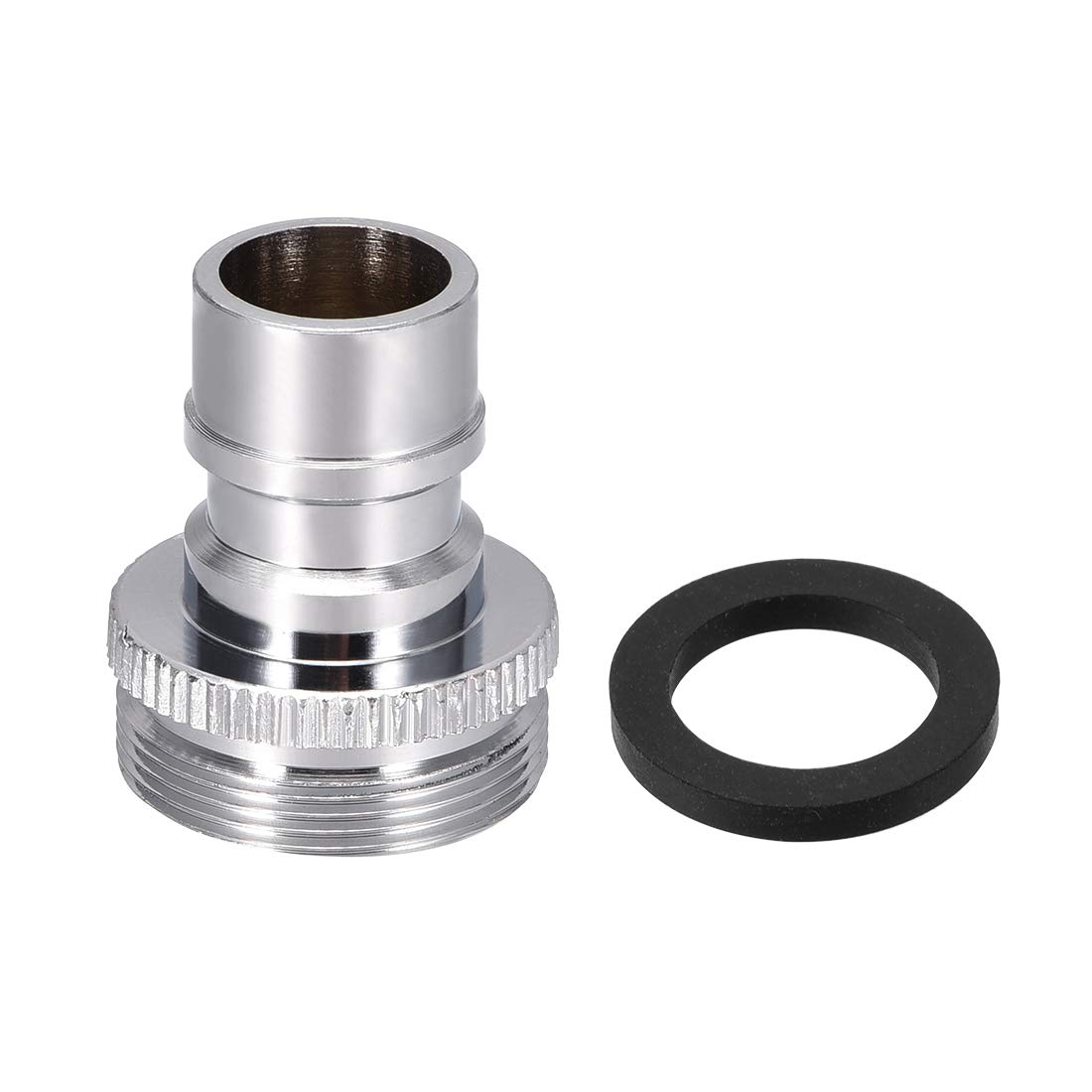 Silver Faucet Adapter,Faucet Adapter for Portable Washer,Dishwasher Snap Adapter Connection,5/16-27 Male or 55/64-27 Female,Brass Chrome,Faucet Parts,Faucet Aerators