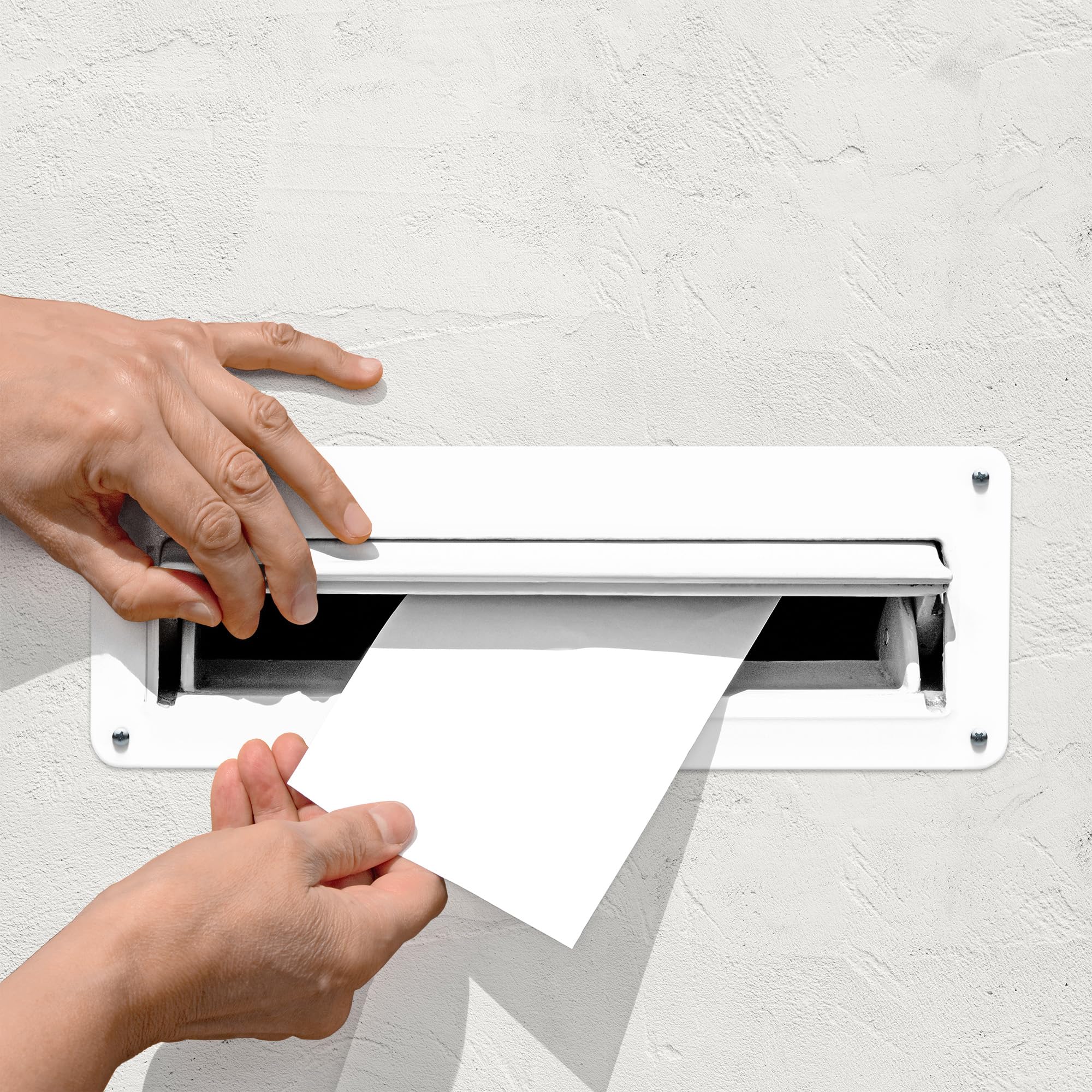 Barska CB13954 Through-The-Wall Mail Drop Box with Adjustable Chute with Key Lock, for Home & Office Document Cash Deposit Retrieval