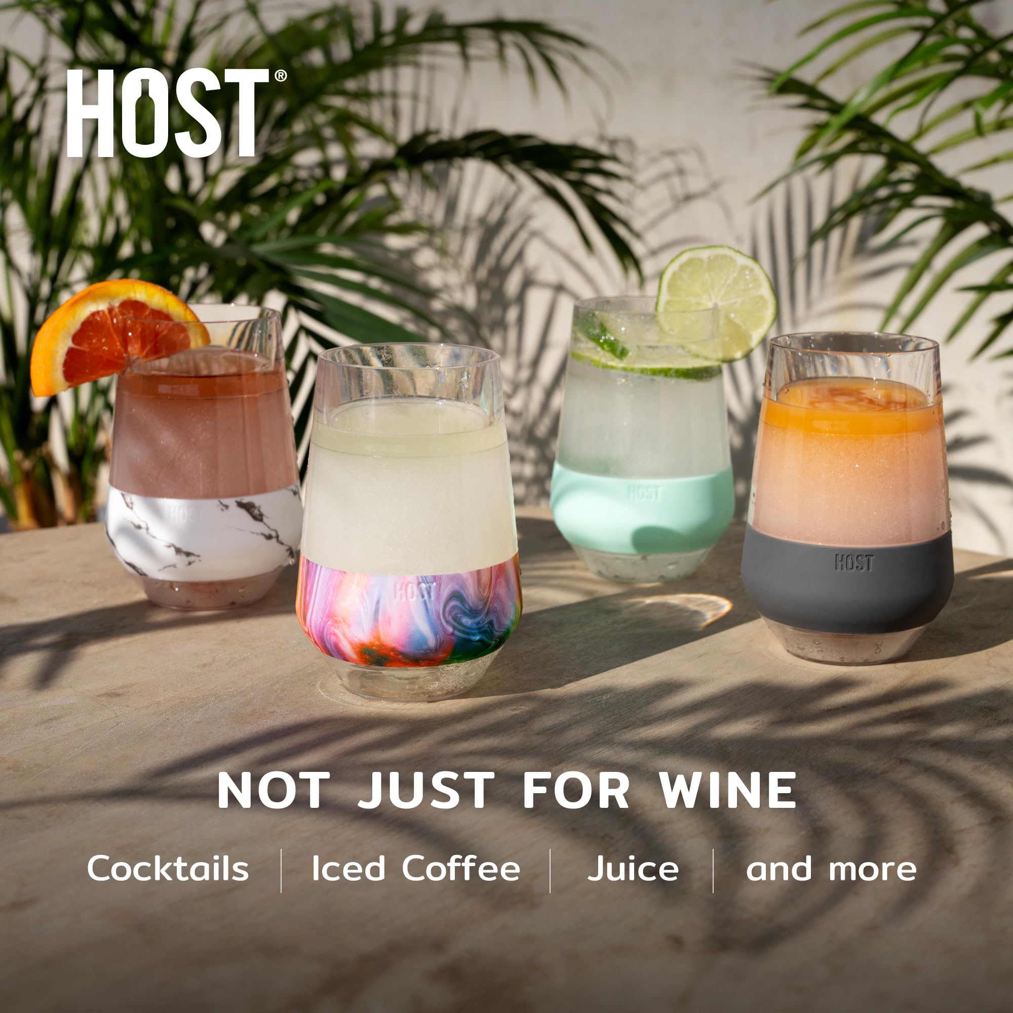 Host Freeze XL Cooling Cup in Double Walled Insulated Freezable Drink Chilling Tumbler with Freezing Gel, 12 Ounces, Terra Cotta Set of 2