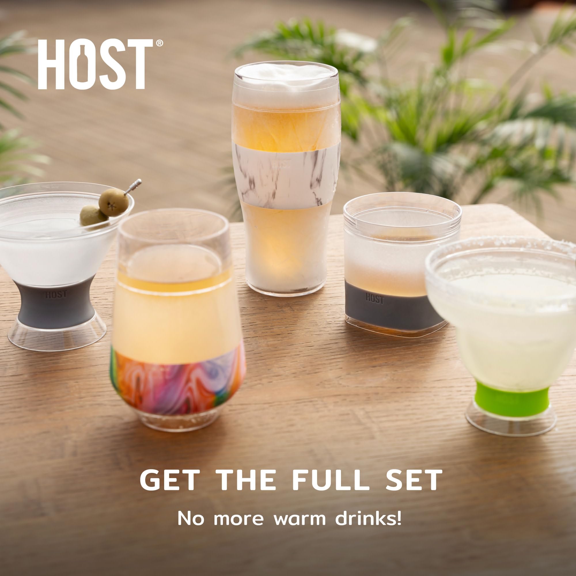 Host Freeze XL Cooling Cup in Double Walled Insulated Freezable Drink Chilling Tumbler with Freezing Gel, 12 Ounces, Pink Camo Set of 2