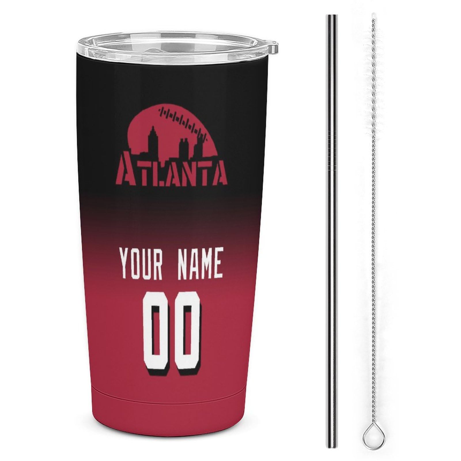 Custom Car Tumbler,Tumblers Stainless Steel 20.8oz,Personalized Football Cup,Sports Travel Coffee Mug,Customized Presents Gifts for Mother's Day Friends Fan Players Coach Lovers,Custom Number and Name