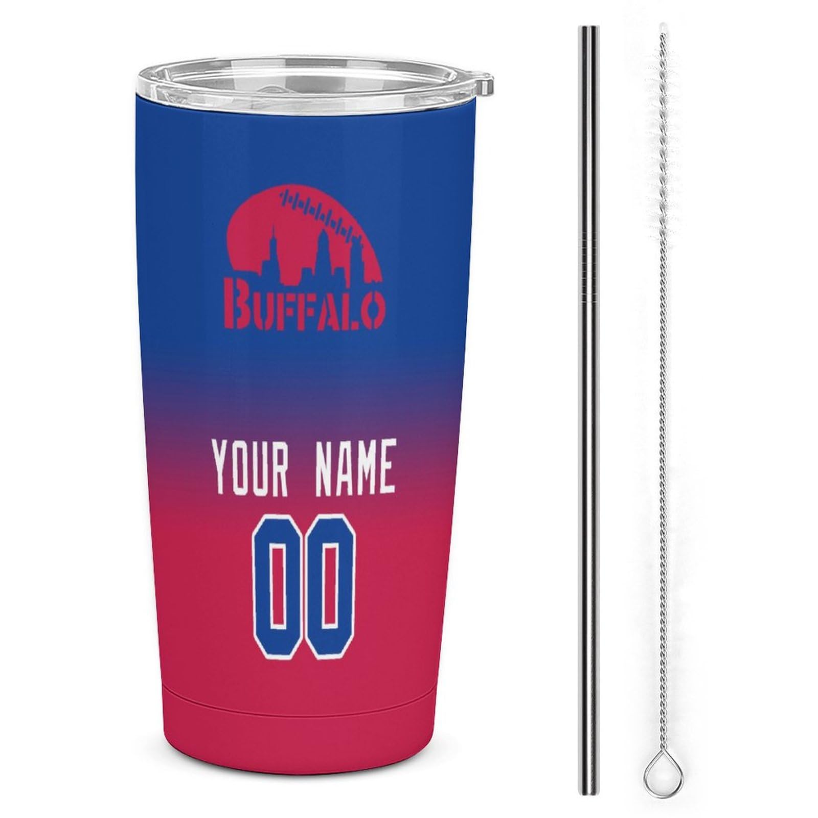 Custom Car Tumbler,Tumblers Stainless Steel 20.8oz,Personalized Football Cup,Sports Travel Coffee Mug,Customized Presents Gifts for Mother's Day Friends Fan Players Coach Lovers,Custom Number and Name