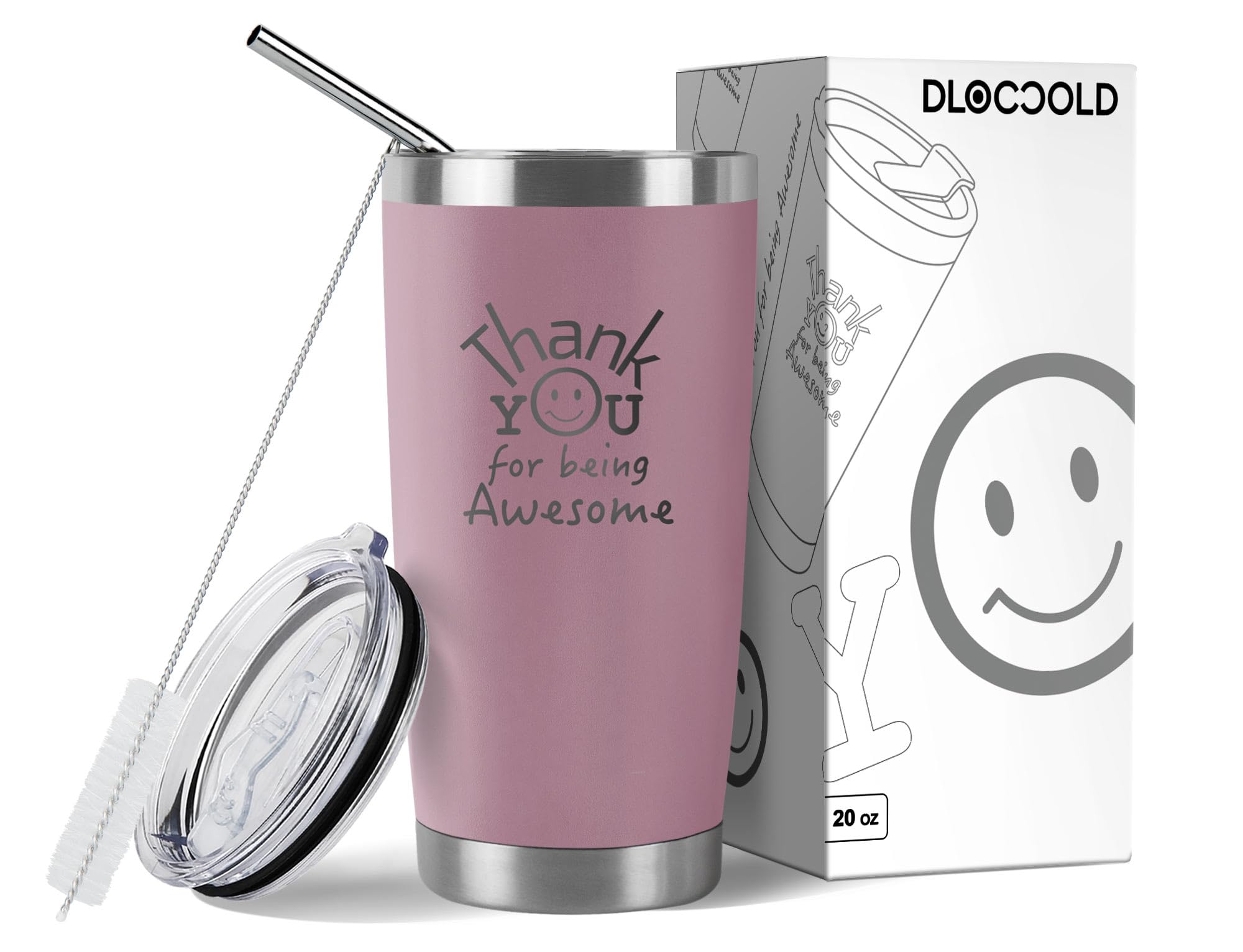 Thank You Gifts for Coworkers, Valentine's Day Gifts, Appreciation Gifts for Employees, Coworkers, Teachers, Friends, Thank You for Being Awesome Tumbler, Administrative Day Gifts, Light Purple