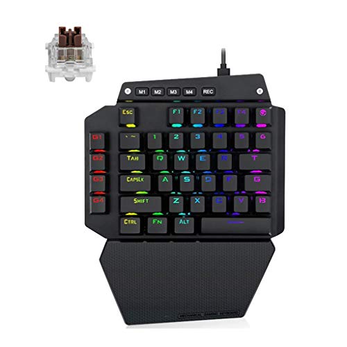 GRABLOOM LED Backlight Outemu Switch for Key Macro Defines Keyboard Replacement One-Hand Mechanical Keyboard 44 for Key Havit Gaming Tastatur Und Maus Set