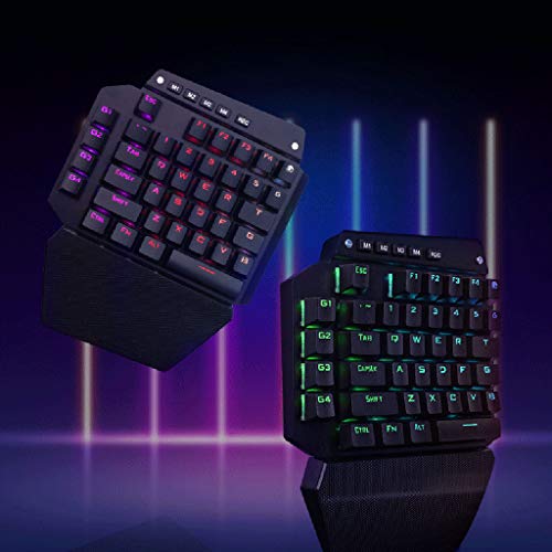 GRABLOOM LED Backlight Outemu Switch for Key Macro Defines Keyboard Replacement One-Hand Mechanical Keyboard 44 for Key Havit Gaming Tastatur Und Maus Set