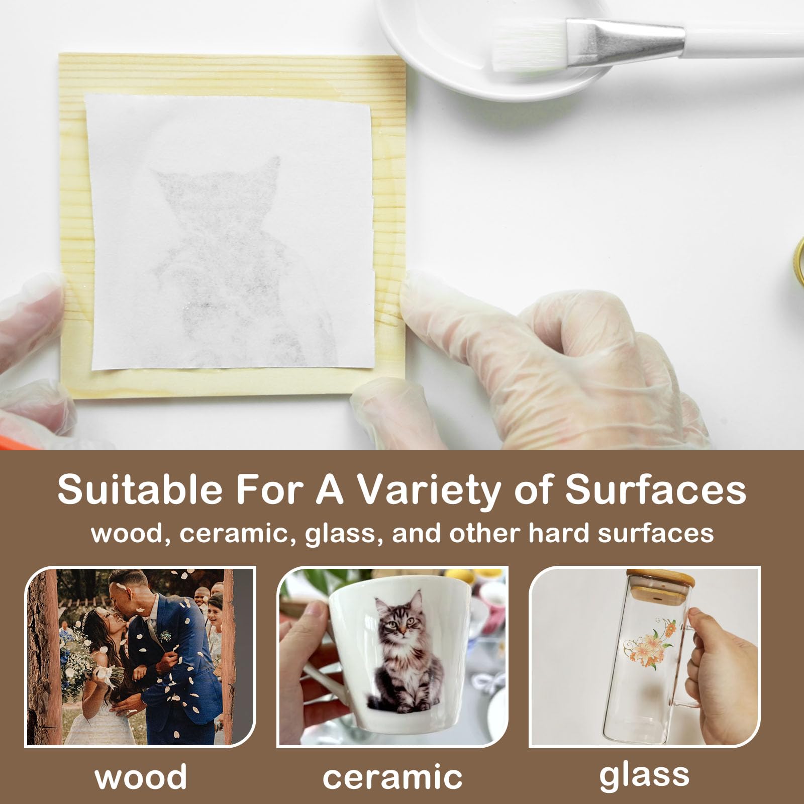 1DFAUL Photo Transfer Medium, 100g Gel Medium for Photo Transfer to Wood & Other Hard Surfaces, DIY Crafts, Home Decorations, Personalized Gifts (3.52 OZ)